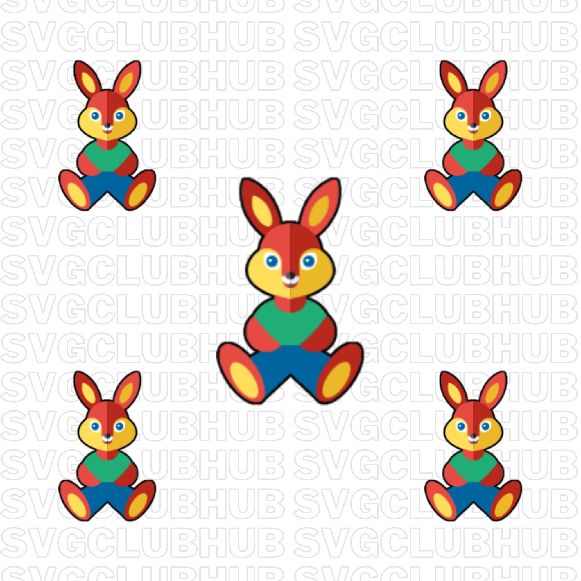 Rabbit SVG, Rabbit Toy SVG, Rabbit Clipart, Rabbit Vector File, Rabbit ...