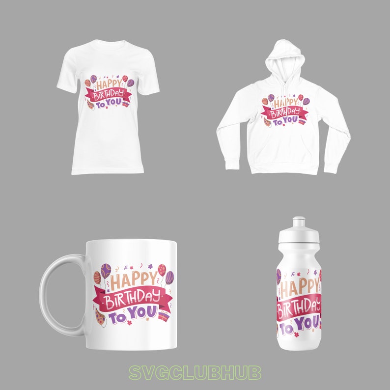 Birthday Lettering SVG, Birthday SVG, Happy Birthday Clipart, Happy ...