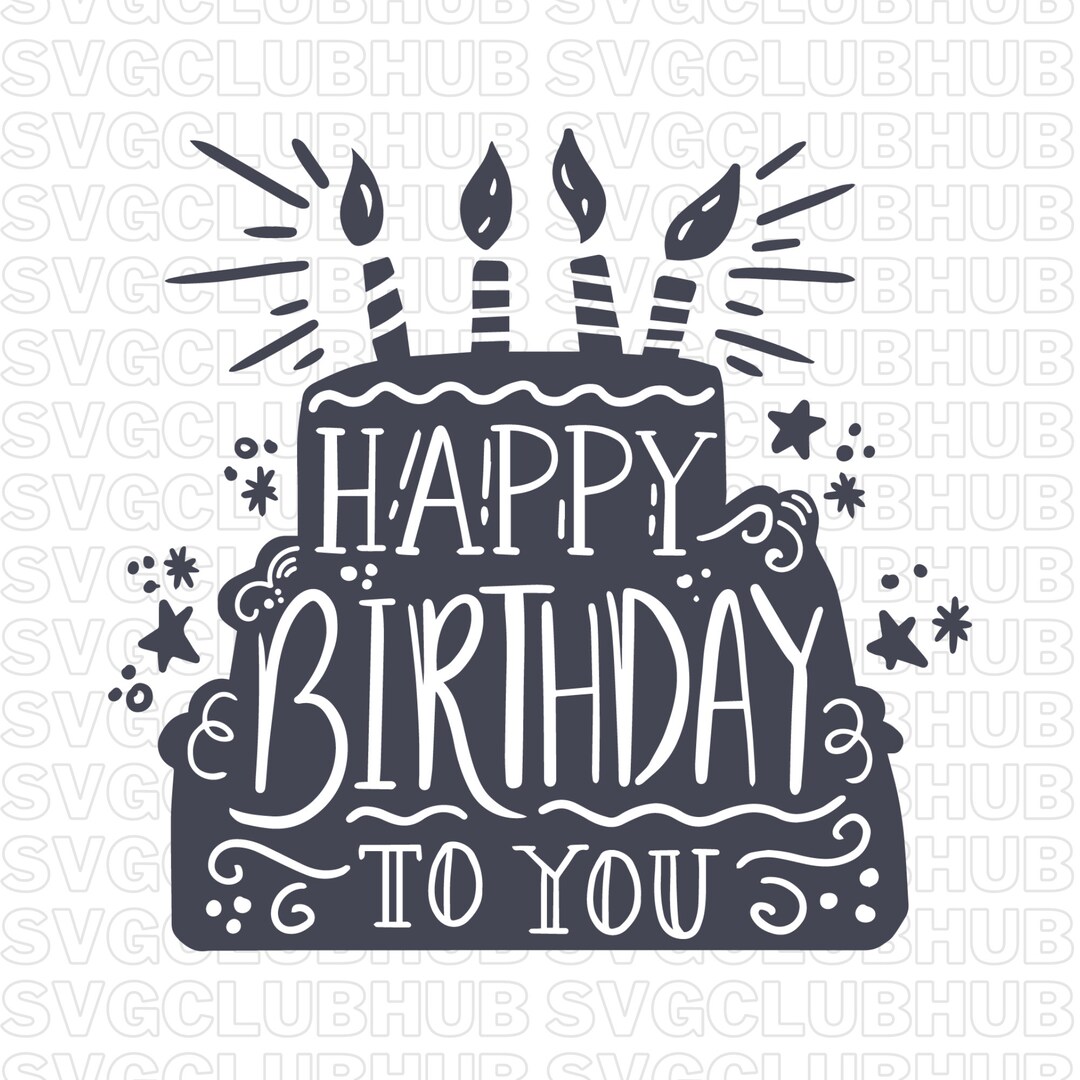 Birthday Lettering SVG, Birthday SVG, Happy Birthday Clipart, Happy ...