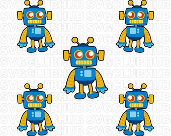 Robot SVG, Robot Toy SVG, Robot Clipart, Robot Vector File, Robot Cut ...