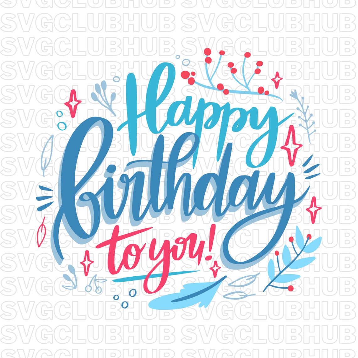 Birthday Lettering SVG, Birthday SVG, Happy Birthday Clipart, Happy ...