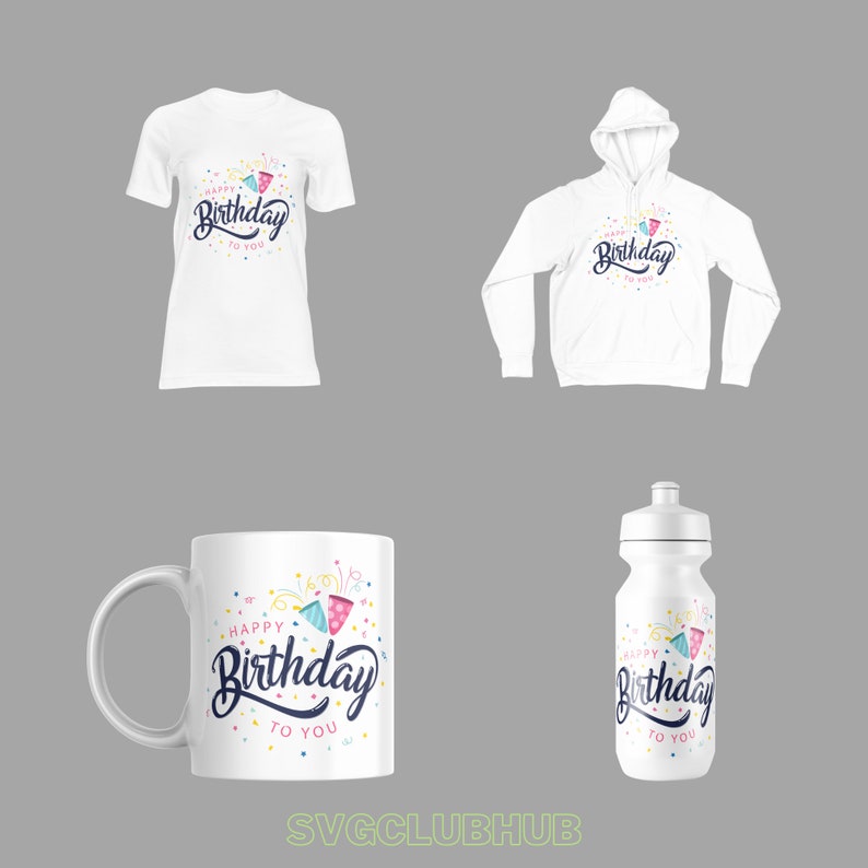 Birthday Lettering SVG, Birthday SVG, Happy Birthday Clipart, Happy ...