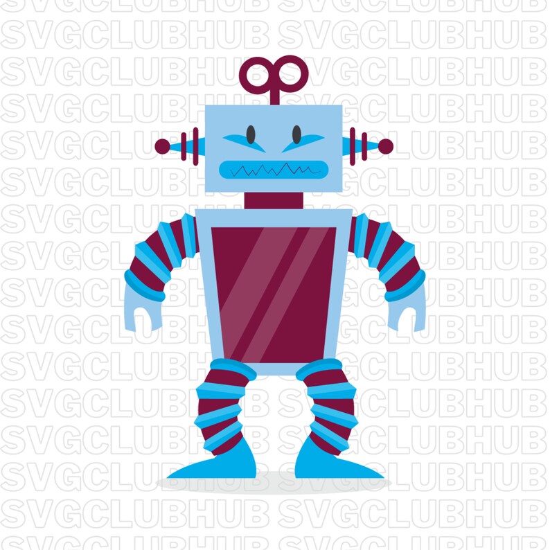 Robot SVG, Robot Toy SVG, Robot Clipart, Robot Vector File, Robot Cut ...