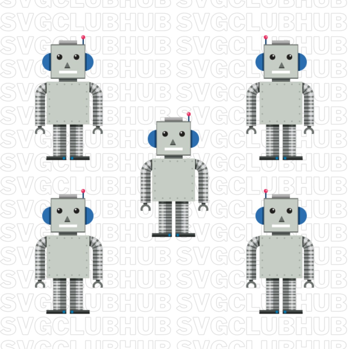 Robot SVG, Robot Toy SVG, Robot Clipart, Robot Vector File, Robot Cut ...