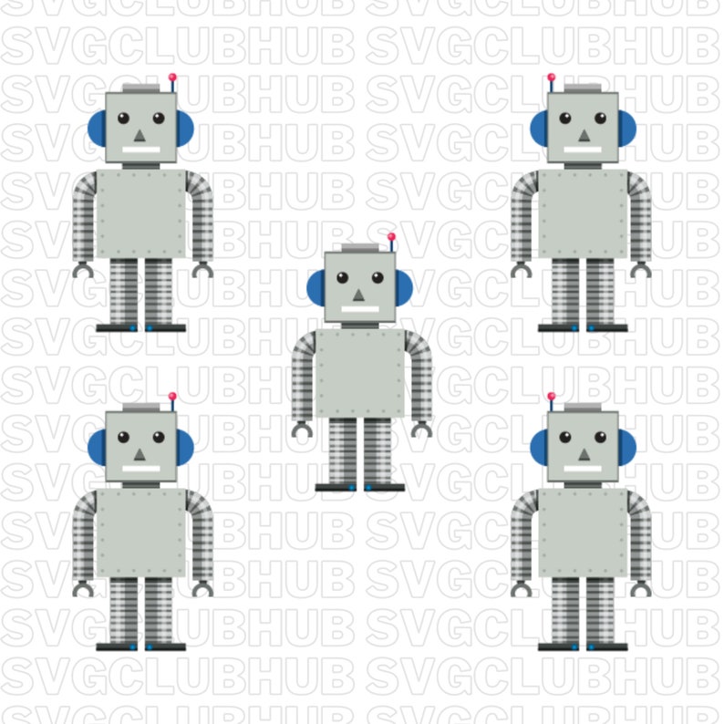 Robot SVG, Robot Toy SVG, Robot Clipart, Robot Vector File, Robot Cut ...