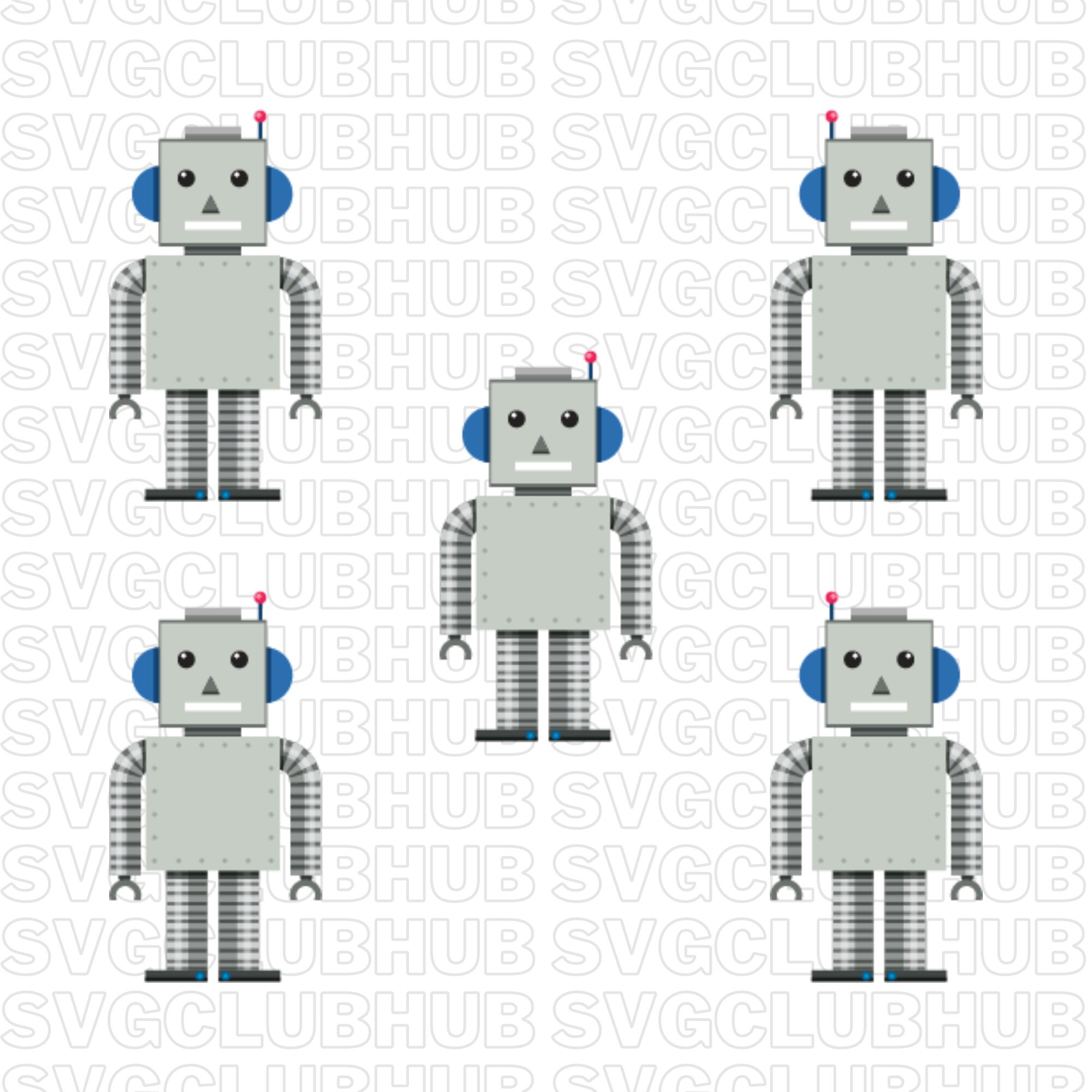 Robot SVG, Robot Toy SVG, Robot Clipart, Robot Vector File, Robot Cut ...