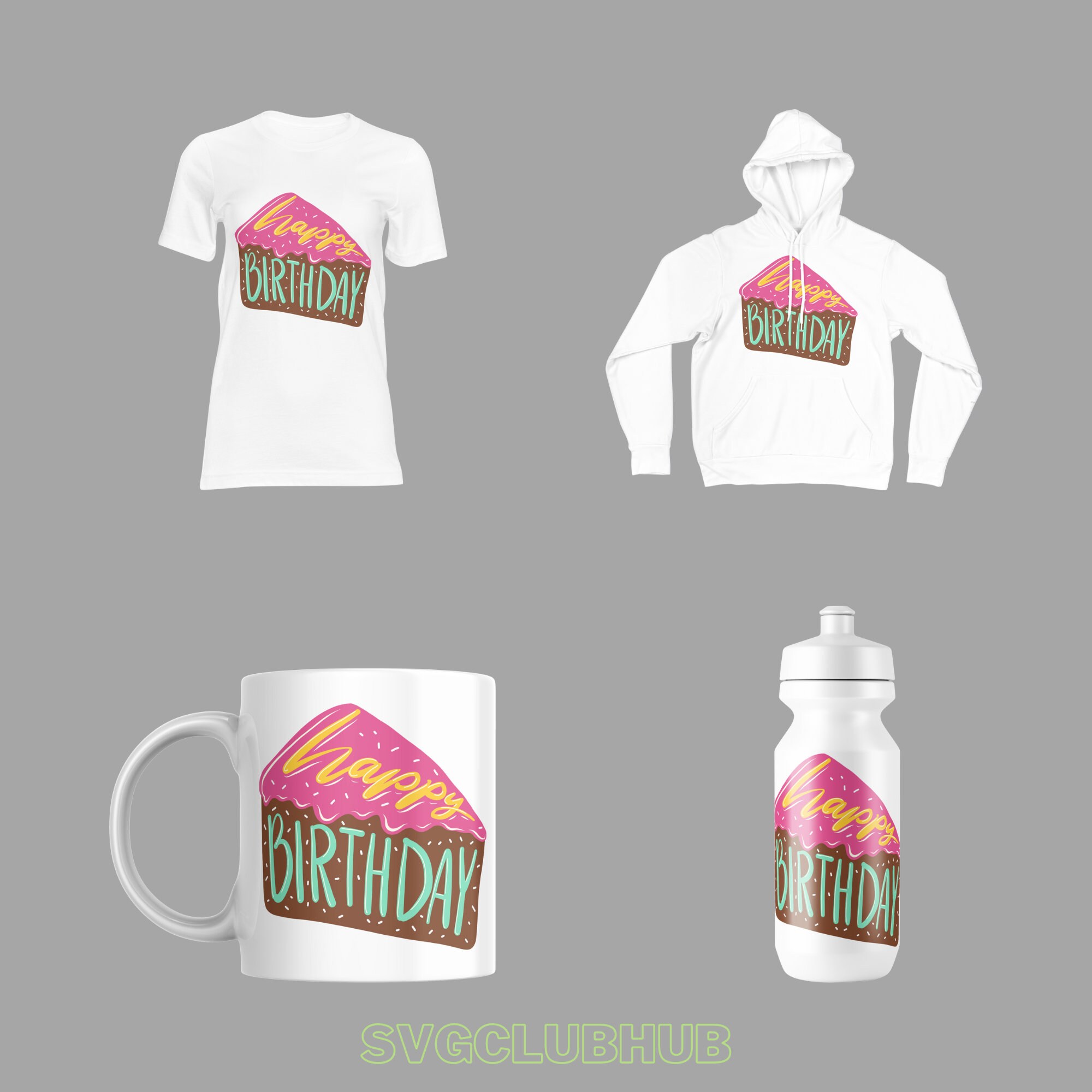 Birthday Lettering SVG, Birthday SVG, Happy Birthday Clipart, Happy ...