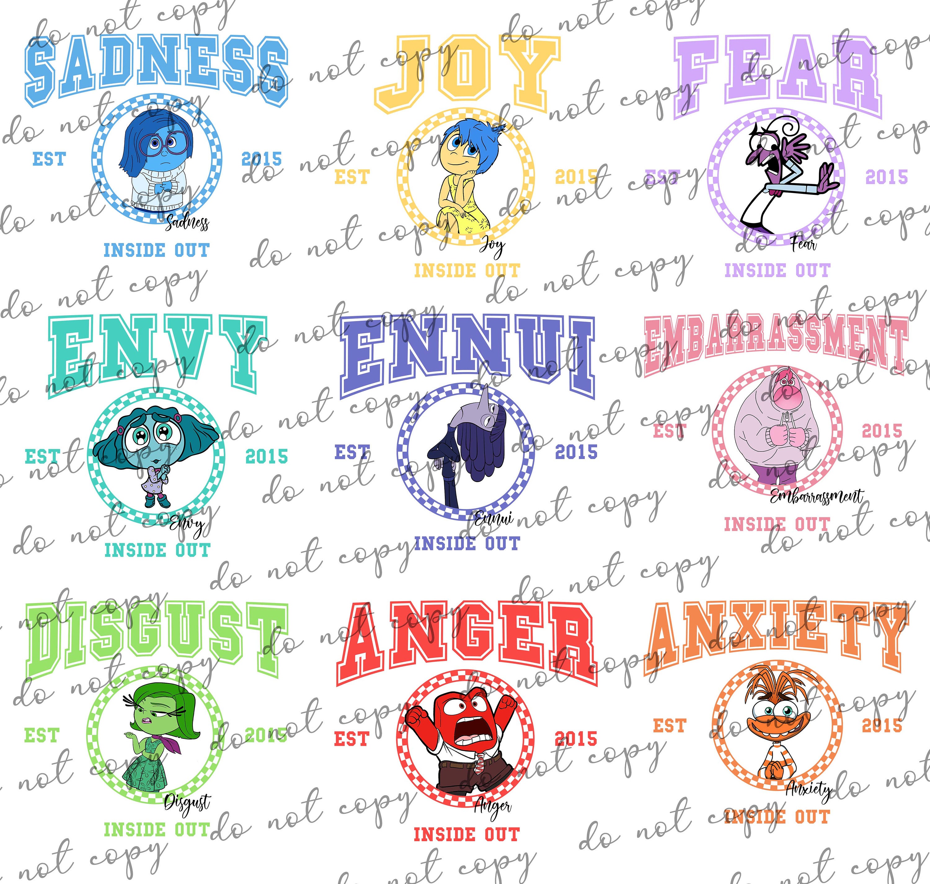 Disney Inside Out 2 Characters Shirt, Disney Family Matching Shirt ...