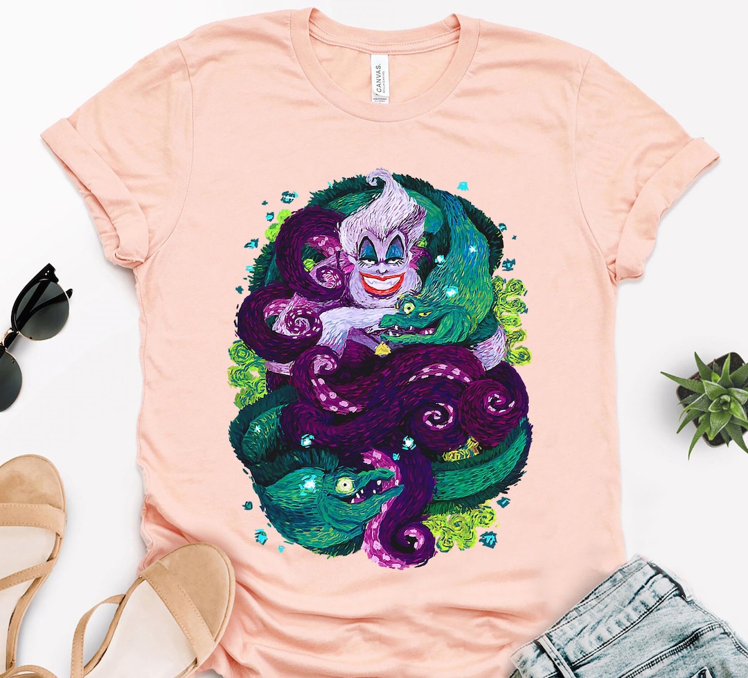 Disney Villains Ursula Shirt, Ursula the Little Mermaid Van Gogh Style ...