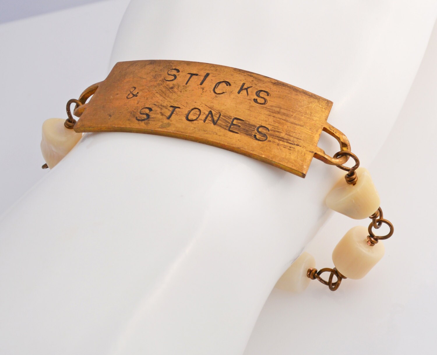 Stamped ID Bracelet - Sticks and Stones - Anti-bullying Statement ...