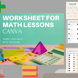 Canva Editable Math Worksheets | 25 Canva Editable Counting and ...