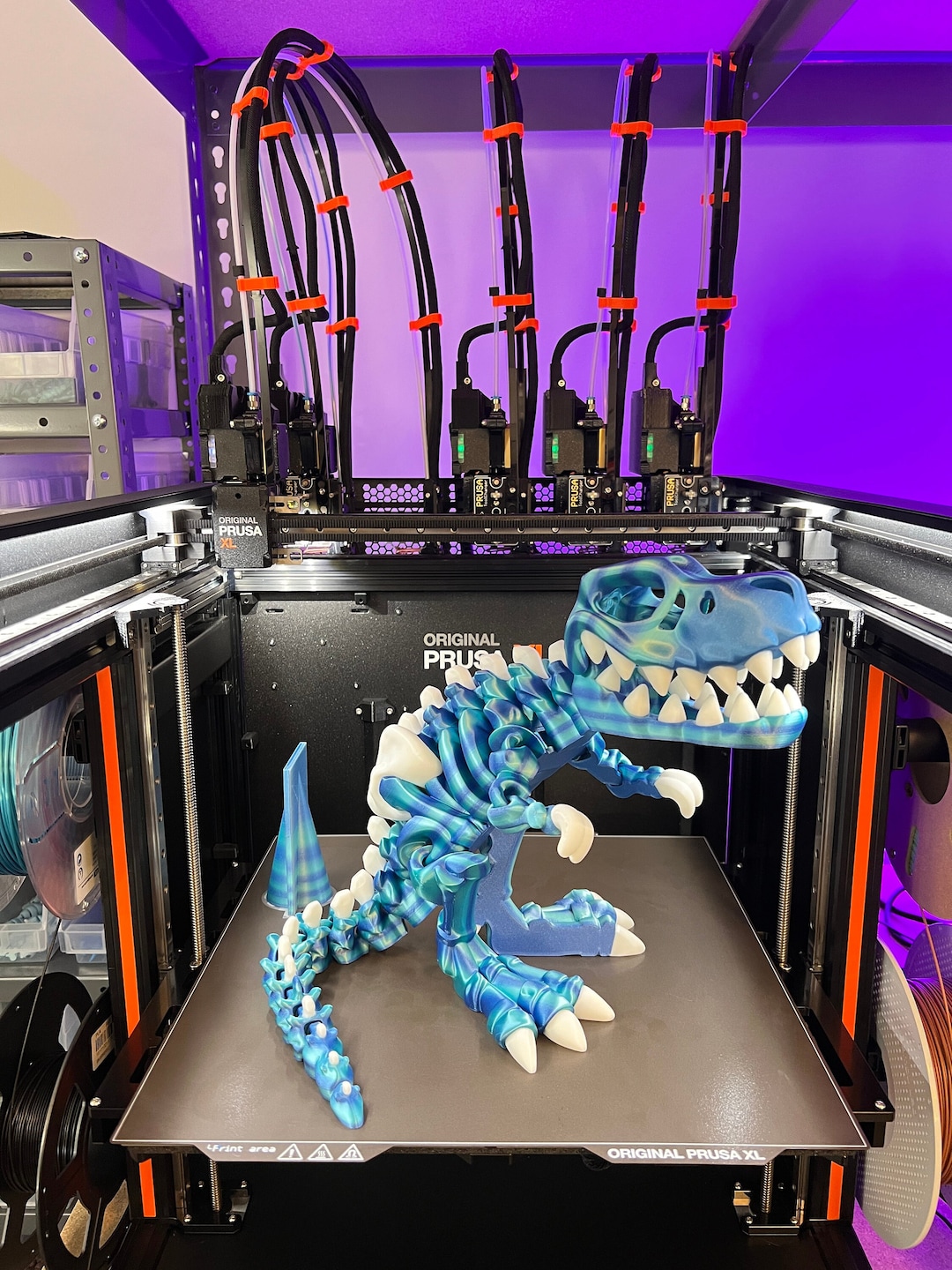 Flexi Skeleton T-rex | 3D Printed Articulating Dinosaur Toy | Dinosaur ...
