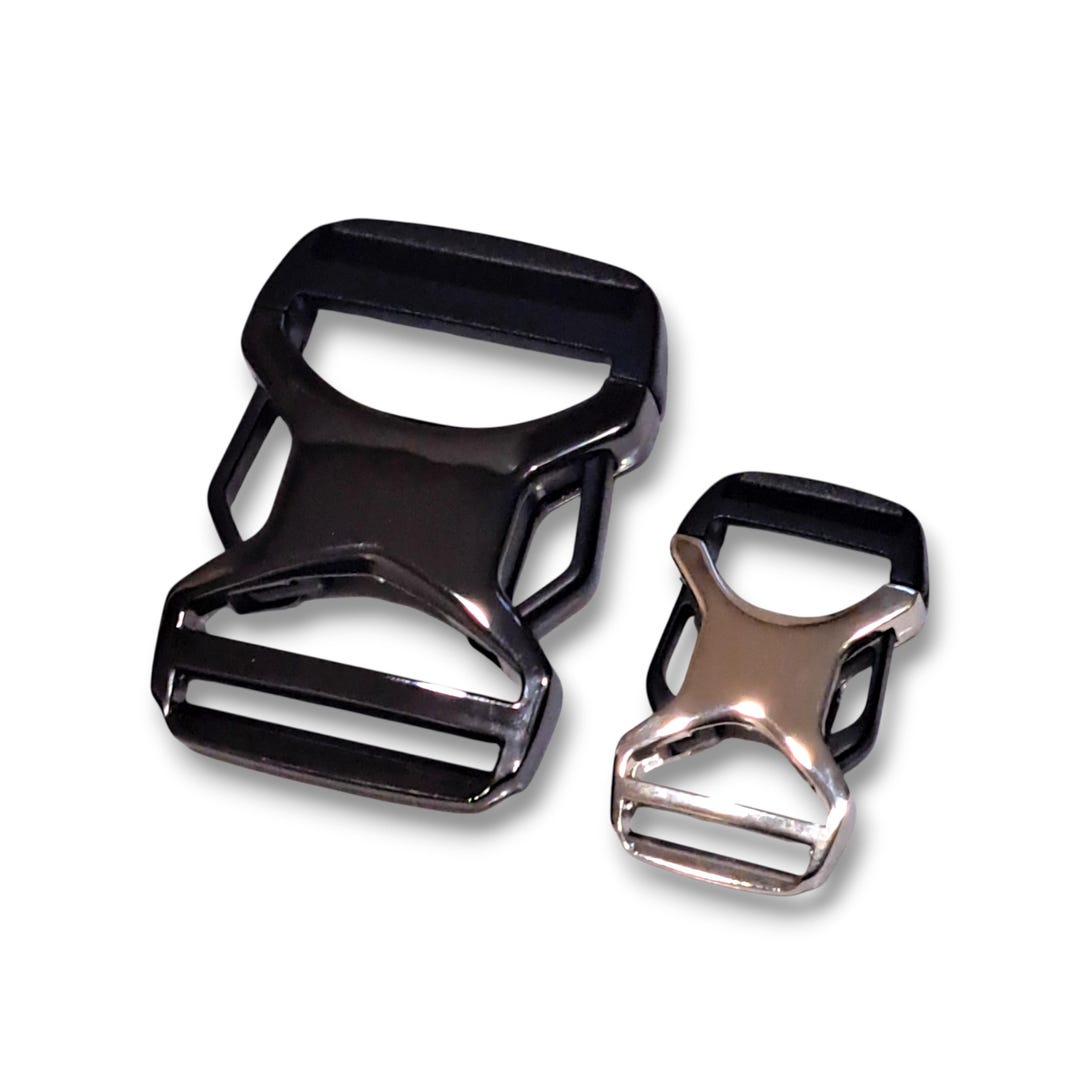Half Metal Plastic Dual Adjust Quick Release Buckle DIY Leather Craft ...