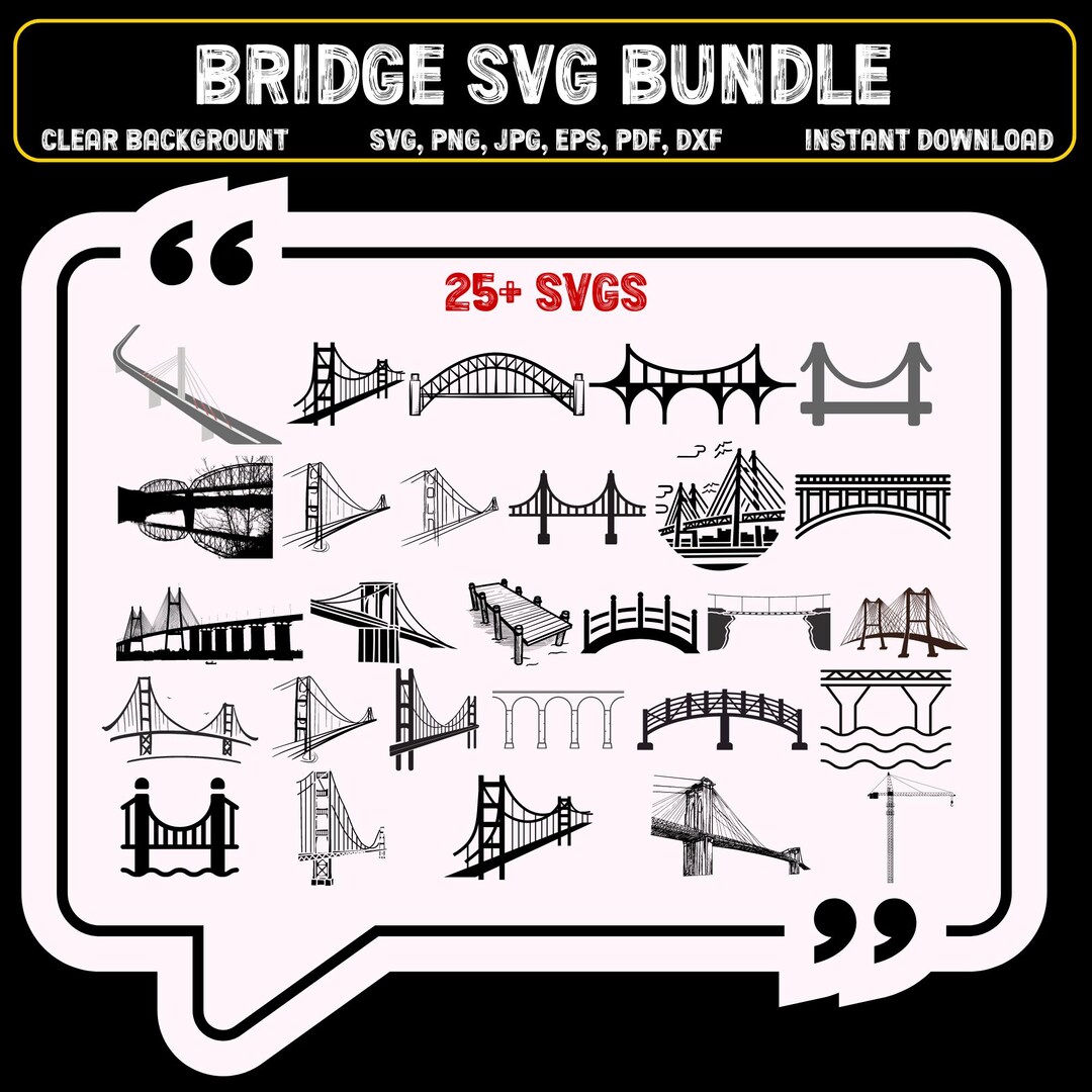 Bridge Svg Bundle, Bridge Png, Wooden Bridges Clipart Instant Download ...