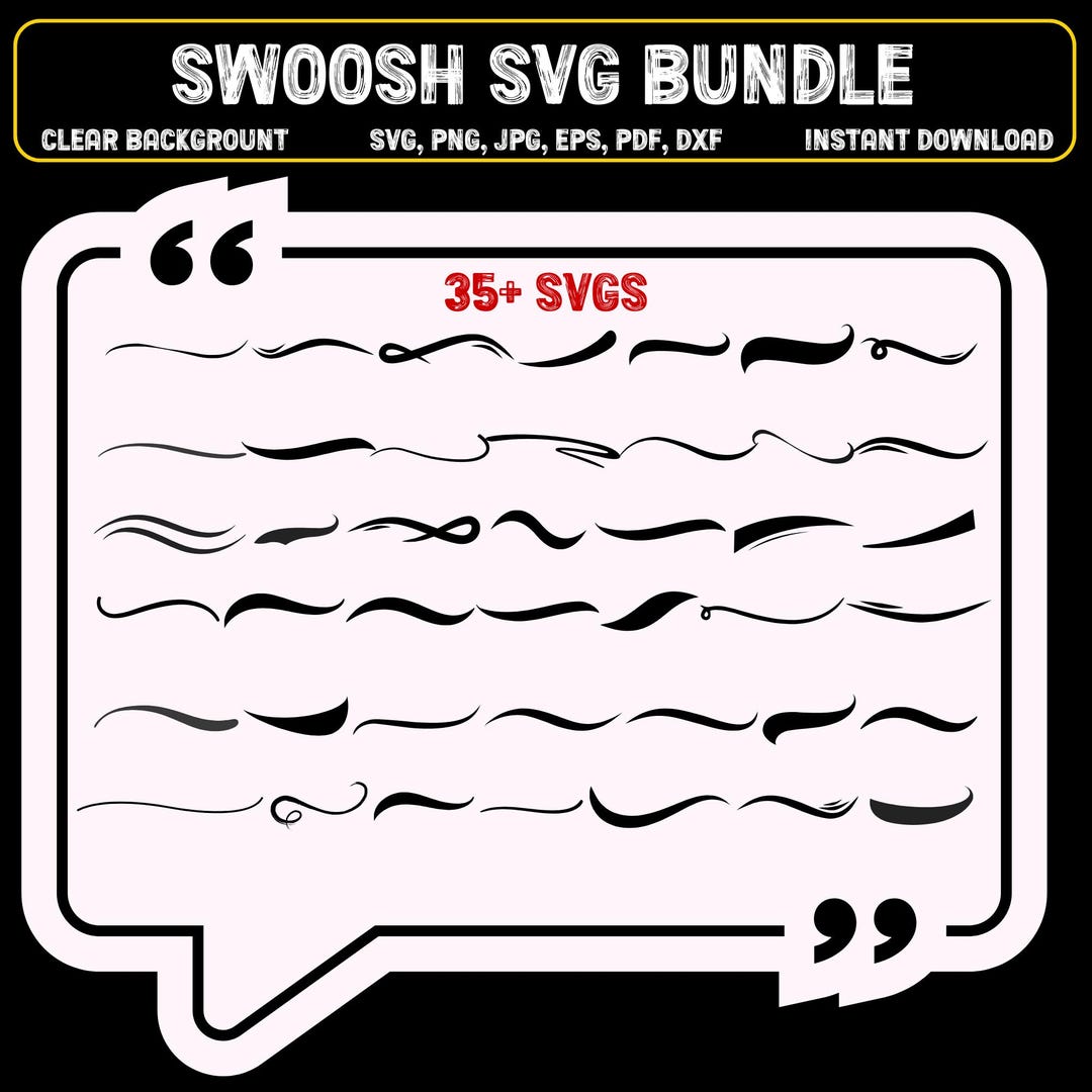 Swoosh Svg Swirl Svg Flourish Svg Stroke Svg Ornaments Svg Decorative ...