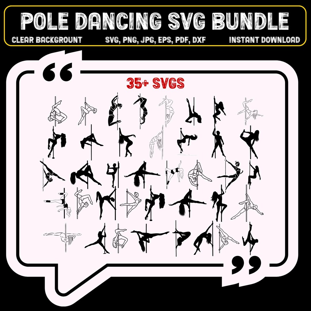 Pole Dance SVG Bundle, Pole Dance PNG Bundle, Pole Dance Clipart, Pole ...