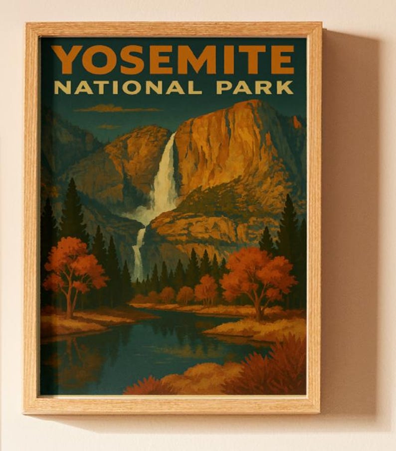 Yosemite National Park Poster - Half Dome - Yosemite Falls - Naturalist ...
