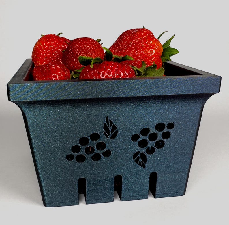 Berry Basket With Lid & Strainer Holes | Reusable Fruit Basket ...