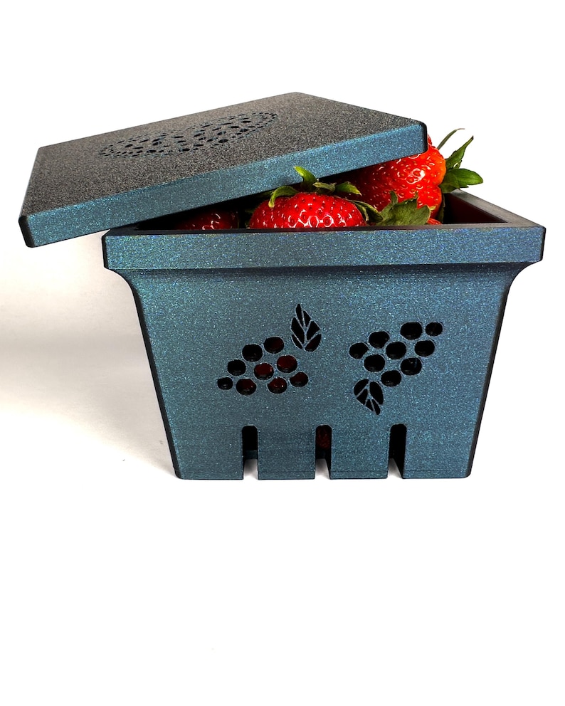 Berry Basket With Lid & Strainer Holes | Reusable Fruit Basket ...
