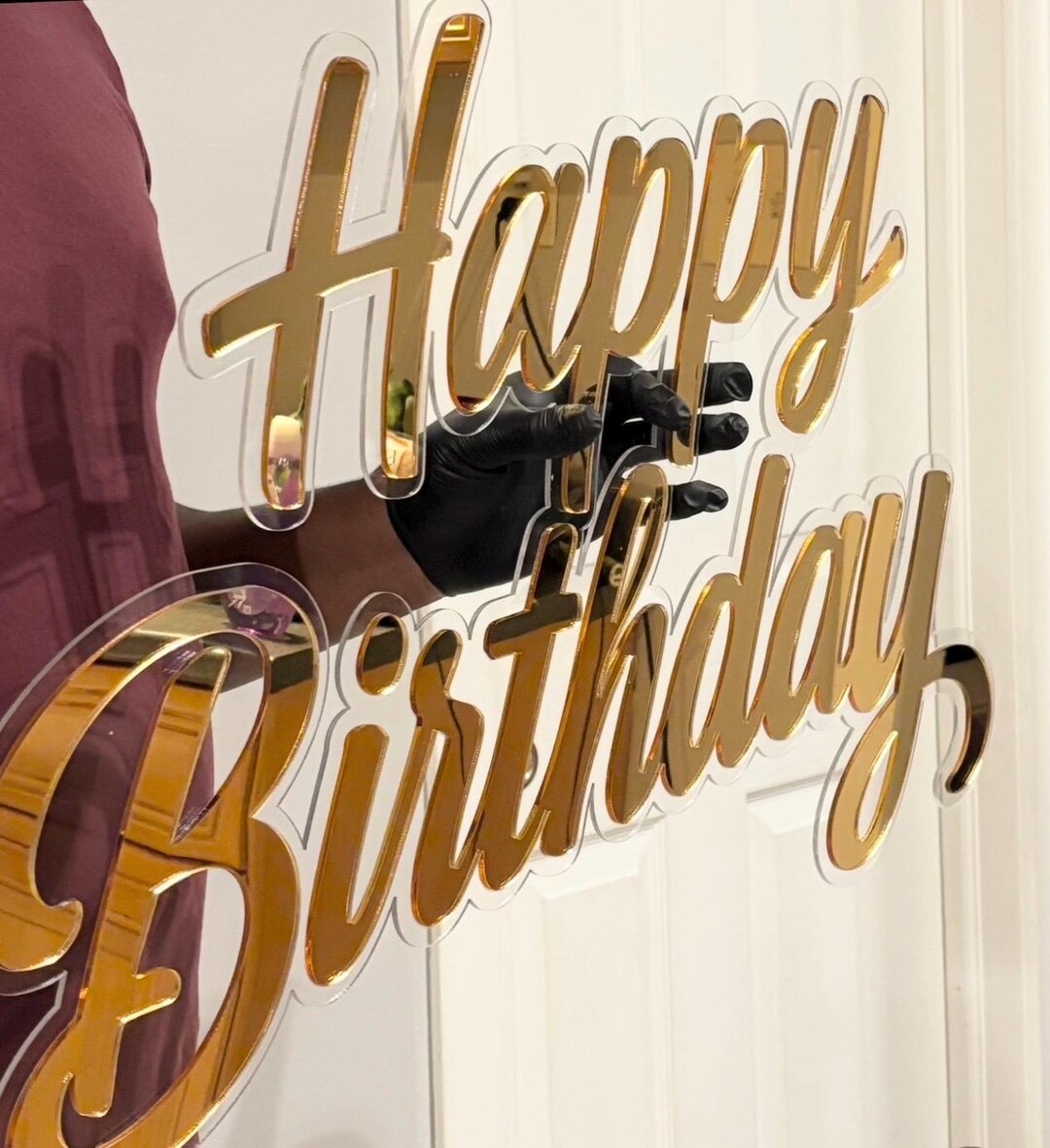 Acrylic Gold Mirror Sign - Etsy