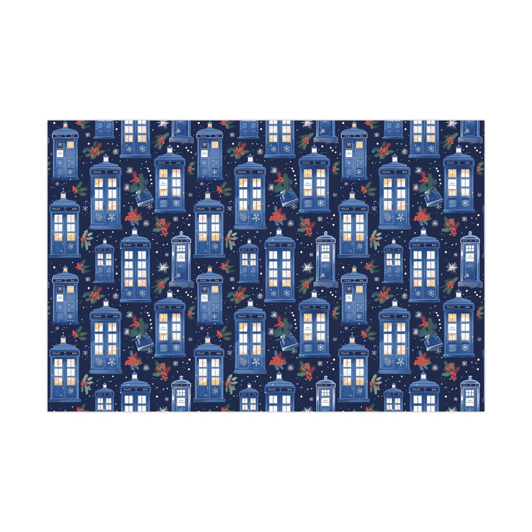 Wrapping Papers, Dr Who Christmas Pattern Gift Wrap, Tardis Xmas ...