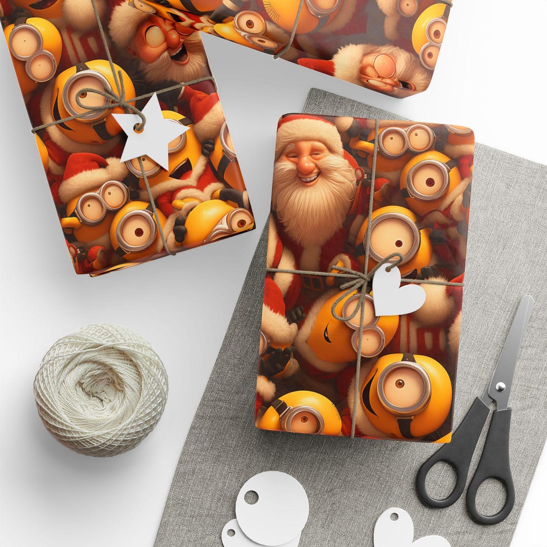 Christmas Minions Wrapping Papers, Gift Wrap, Holiday Gift Wrap Roll ...