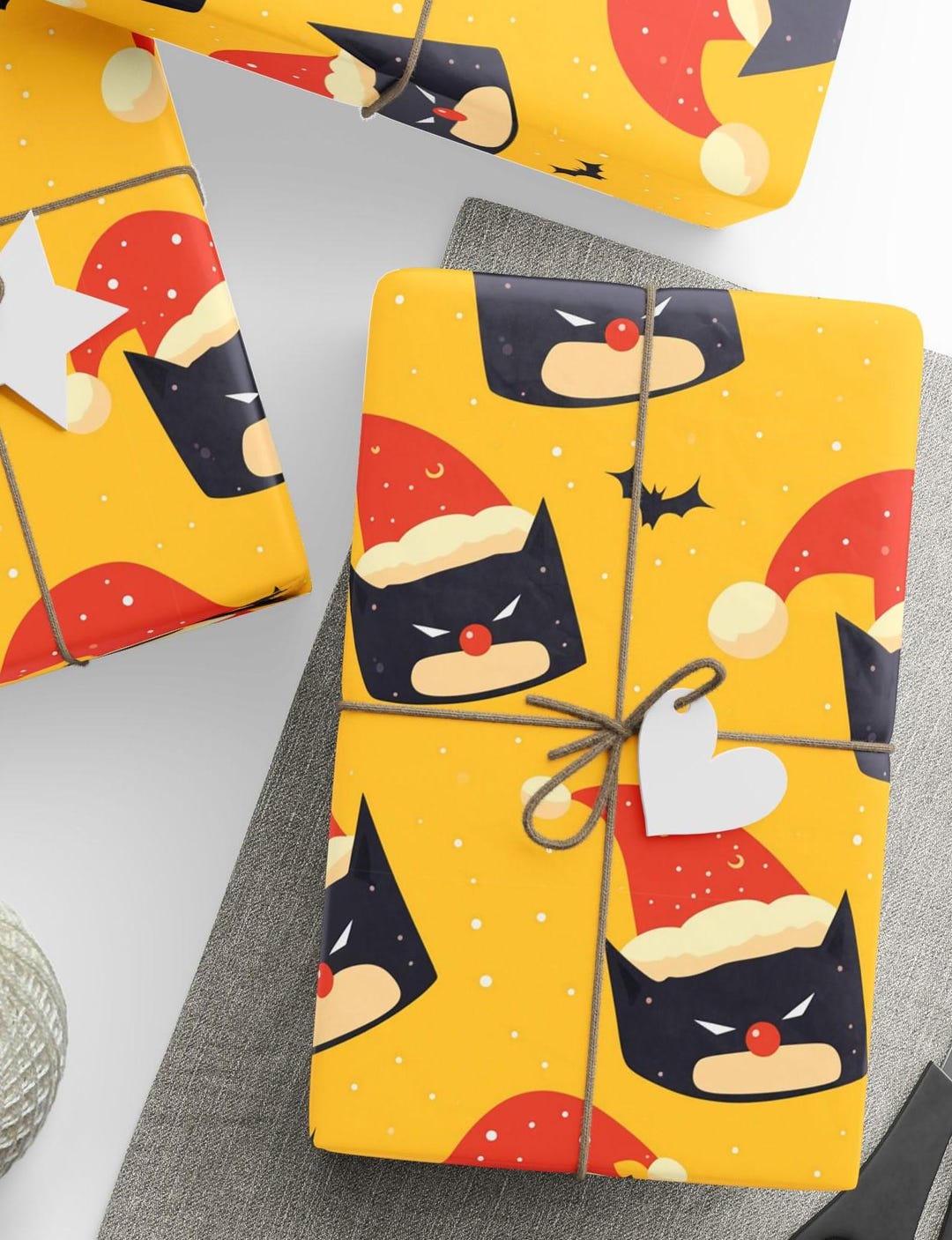 Santa Batman Wrapping Paper Christmas Festive Holiday Gift Wrap Roll ...
