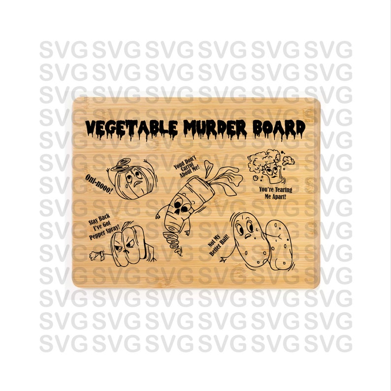 Buy Vegetable Murder Board Svg, Funny Svg, Cooking Svg, Chef Svg, Dxf ...