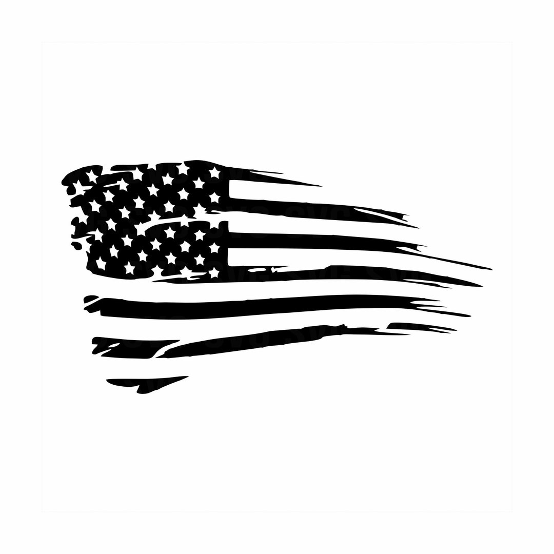 USA Flag Grudge Svg, USA Flag Black and White SVG, Red, American Flag ...