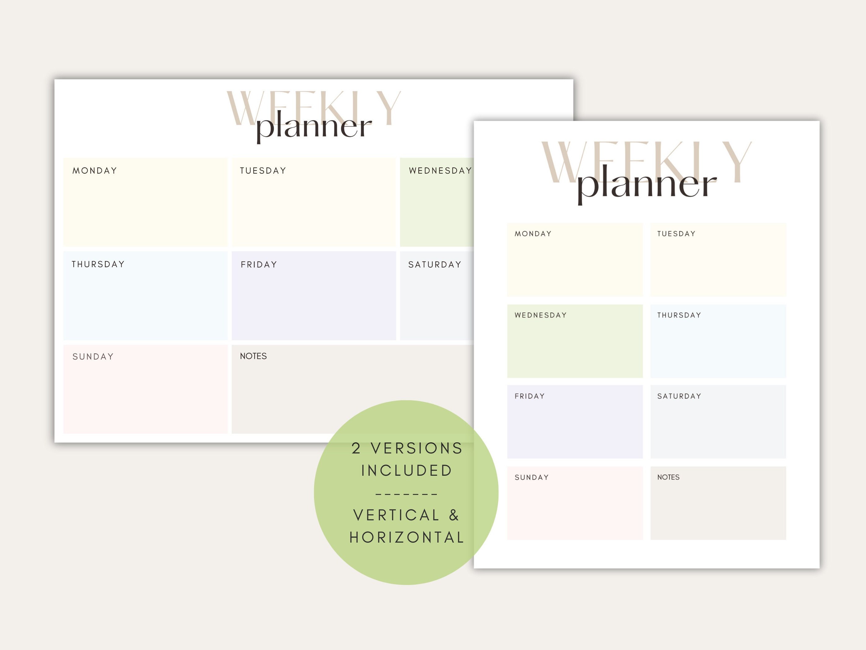 Weekly Schedule Template Weekly Planner Printable Weekly Planner to Do ...