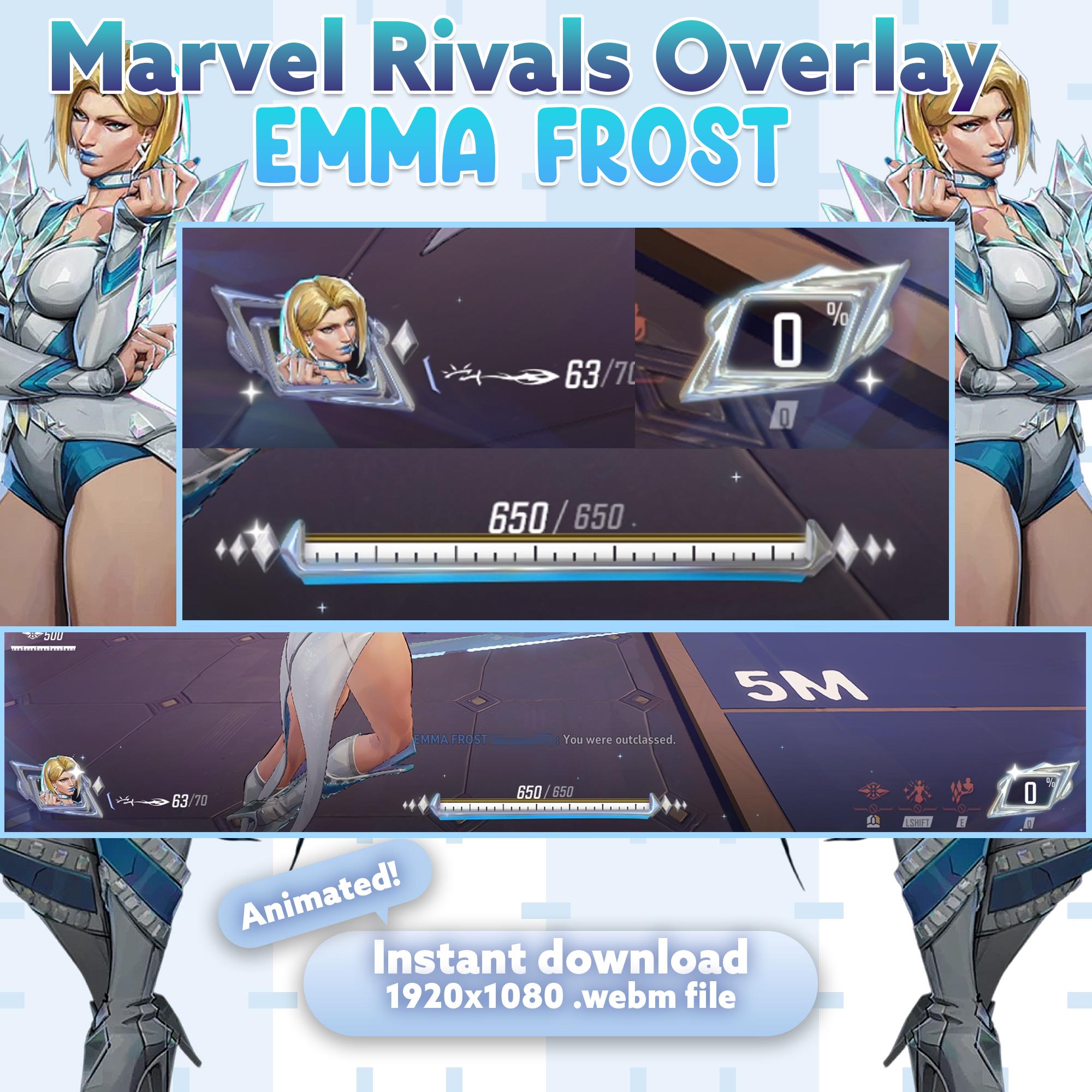 Animated Emma Frost Overlay | Marvel Rivals Overlay Inspired | Streamer ...