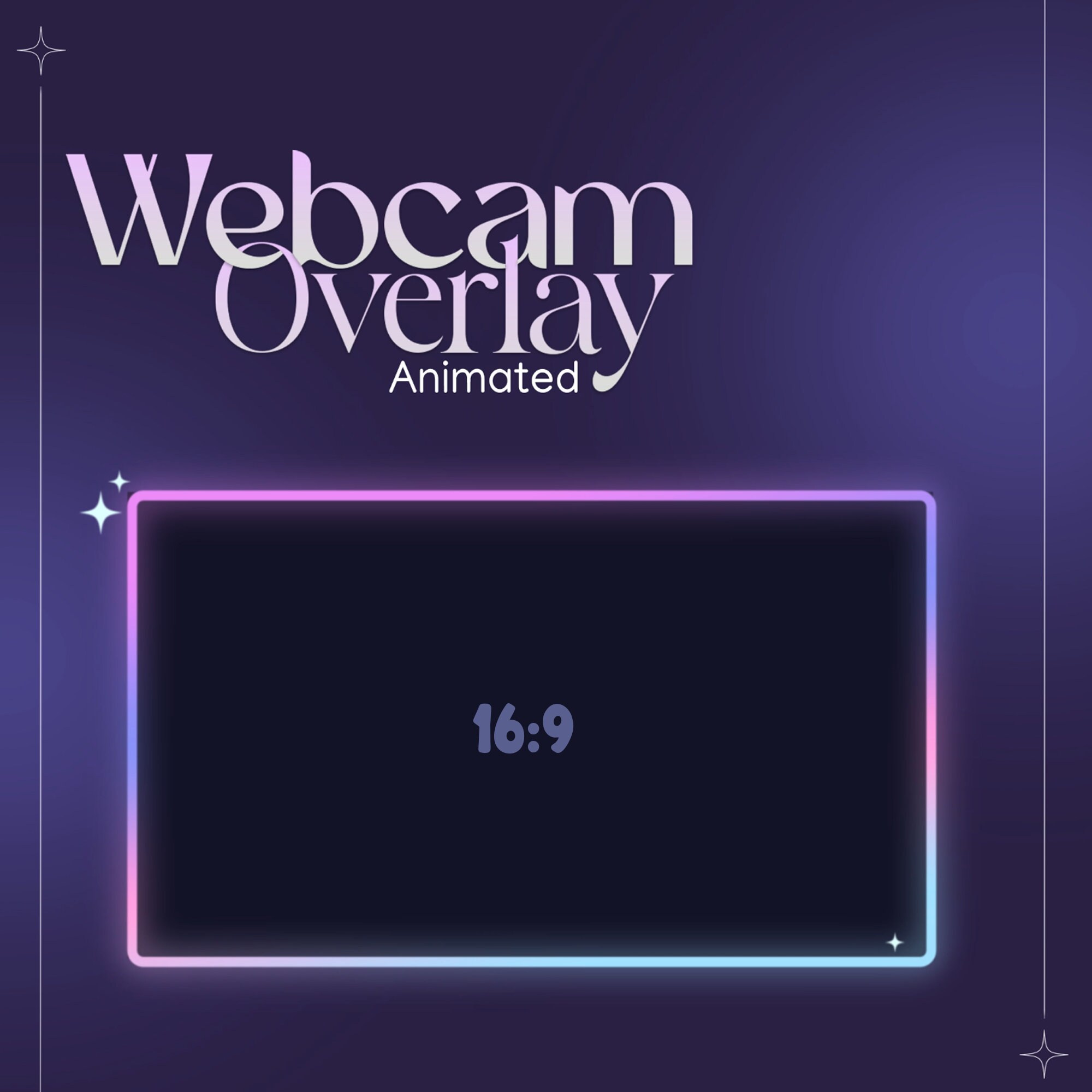 Animated Pastel Stream Border | Twitch | Webcam Frame | Stream Graphics ...