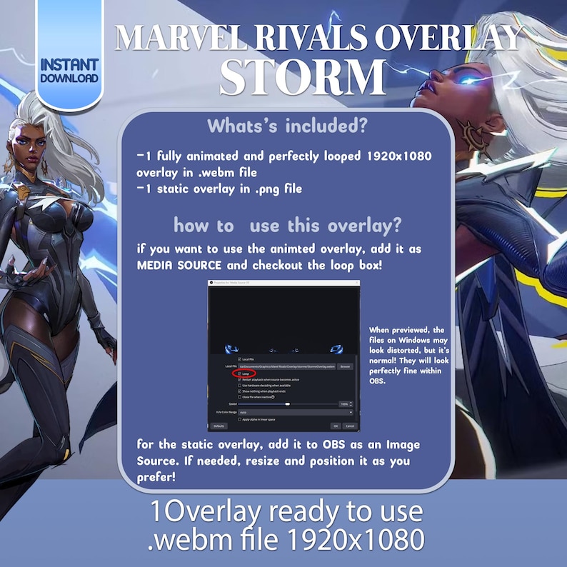Animated Storm Overlay | Marvel Rivals Overlay Inspired | Streamer ...