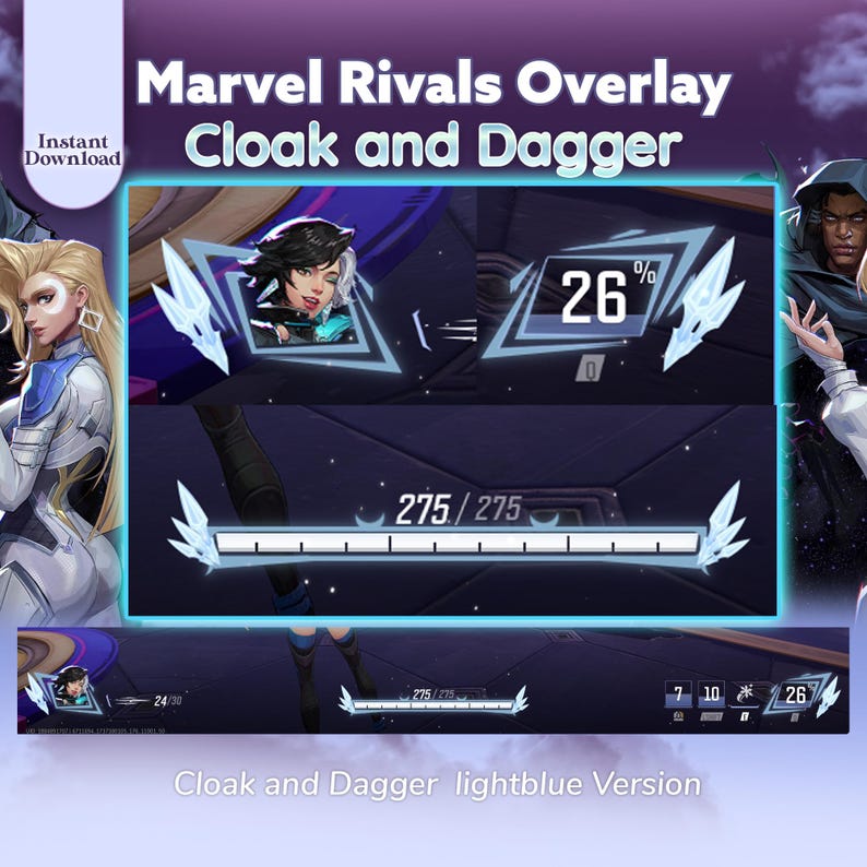 Animated Cloak and Dagger Overlay Marvel Rivals Overlay Inspired ...