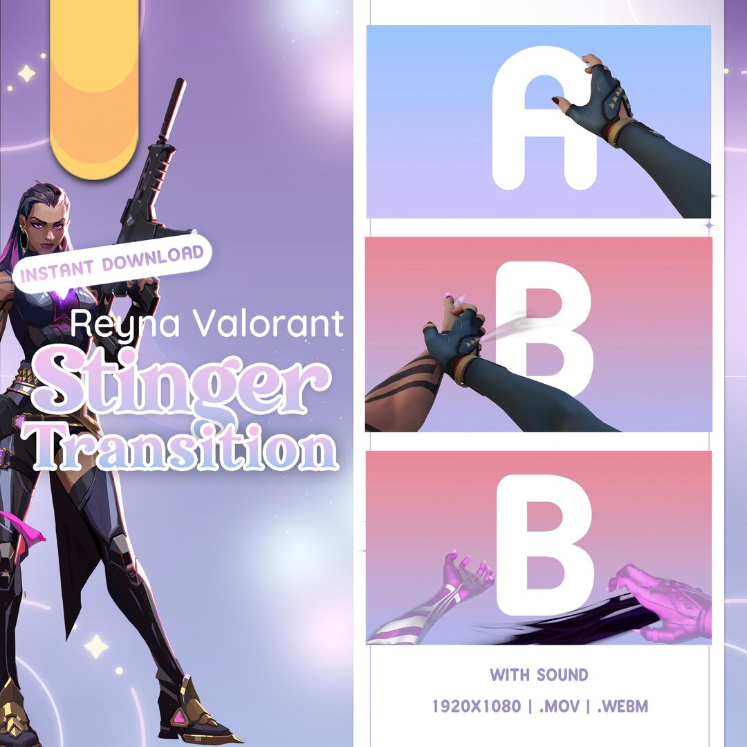 Animated Reyna Valorant Stinger Transition | OBS, Twitch - Etsy Portugal