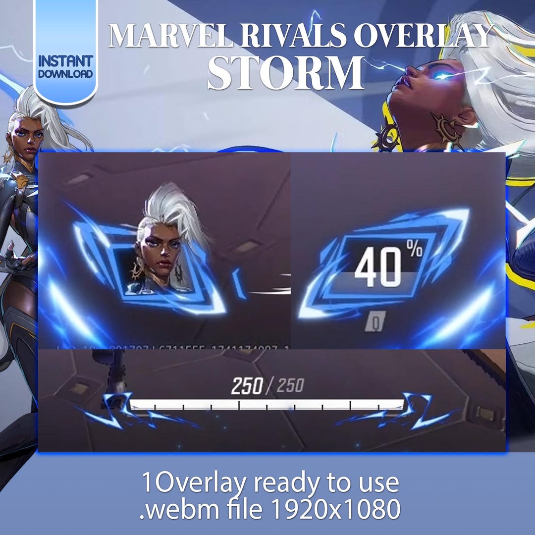 Animated Storm Overlay | Marvel Rivals Overlay Inspired | Streamer ...