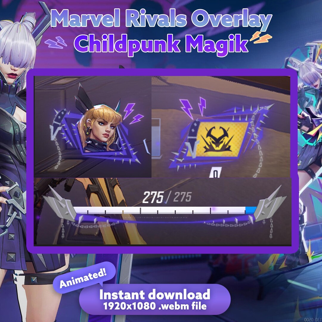 Animated Childpunk Magik Overlay | Marvel Rivals Streamer Graphics ...