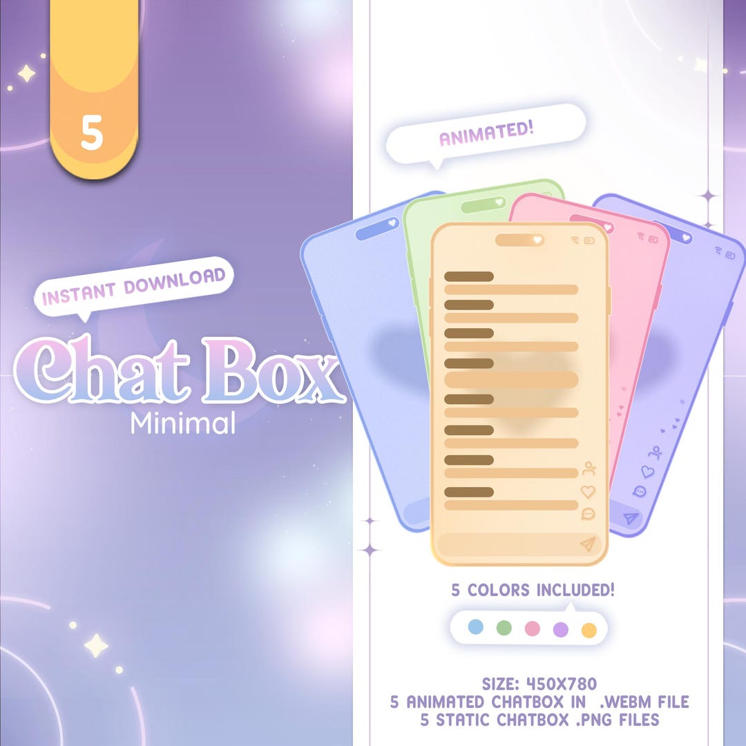 Twitch Chatbox | Cute Chat Box for Streamers | Vtuber | for OBS and ...