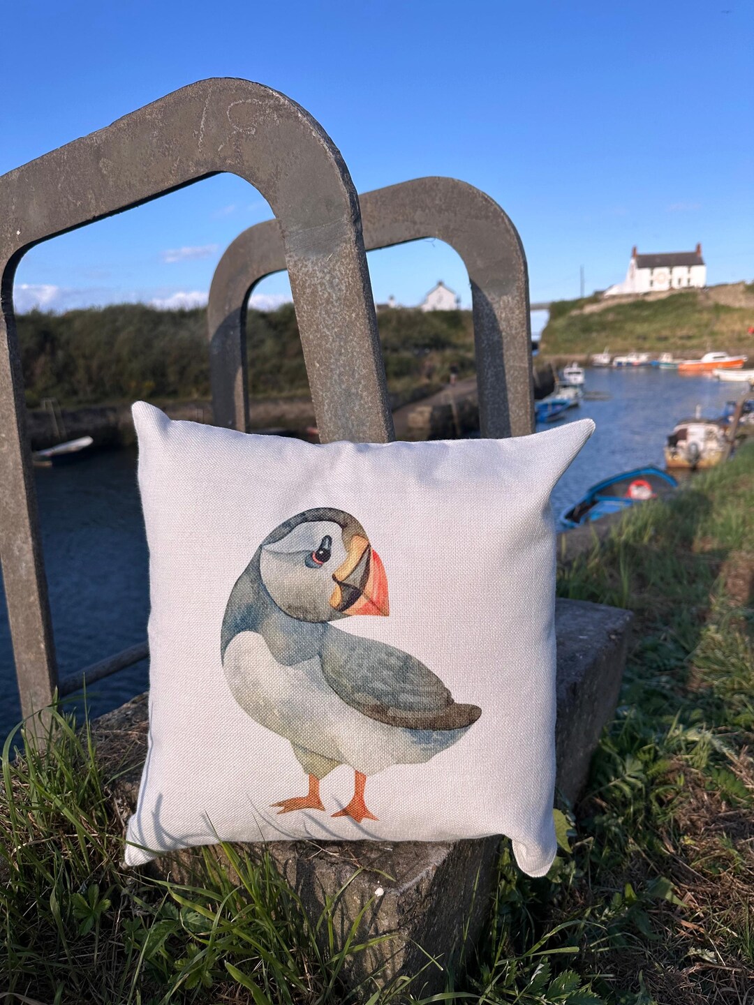 Farne Islands Puffin" Cushion - Etsy UK
