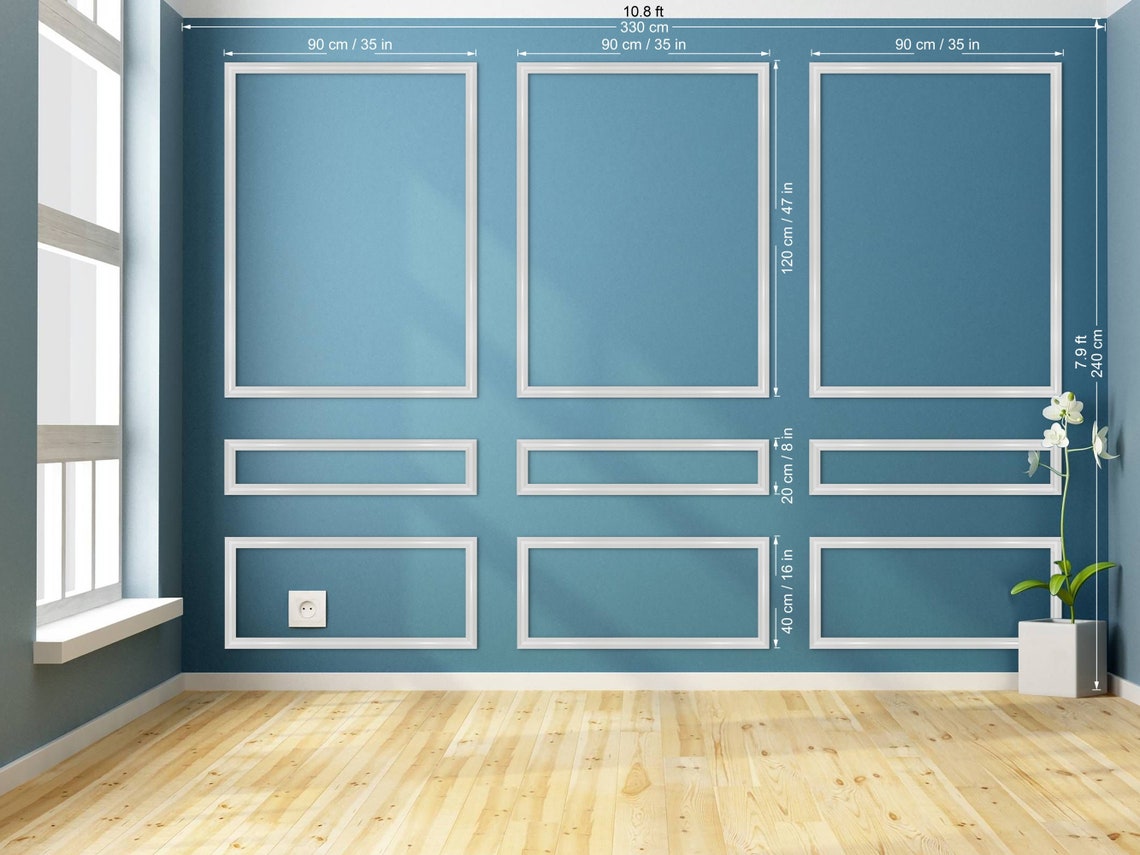 DIY Wall Moulding Panel, Wainscot Molding Kit for Paneling, Peel and ...