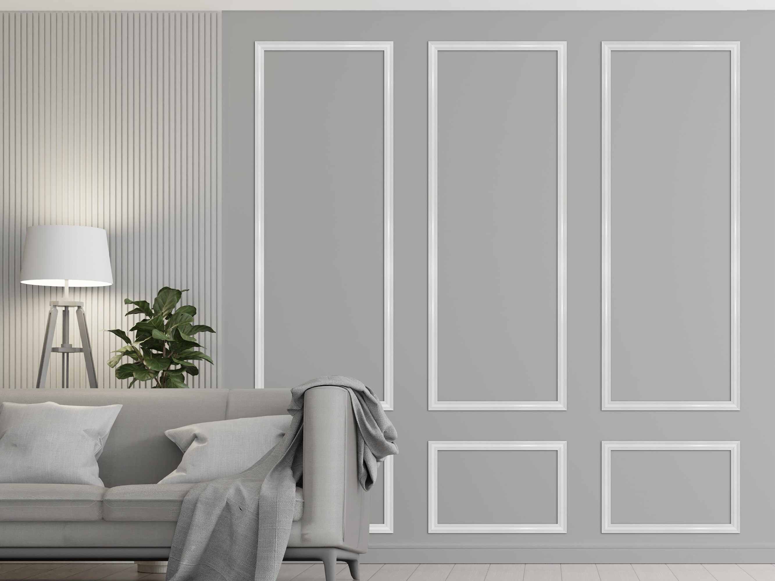 Premade Wall Moulding Panel, Wall Moulding Kit for Paneling, Self ...