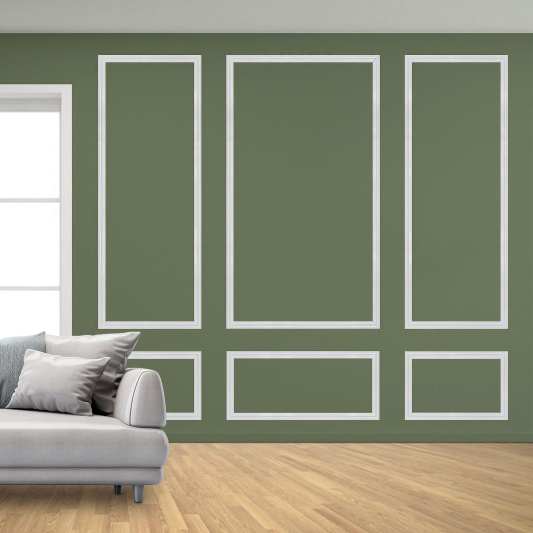 Picture Frame Moulding Panels, DIY Wall Moulding Kit for Paneling, Peel ...