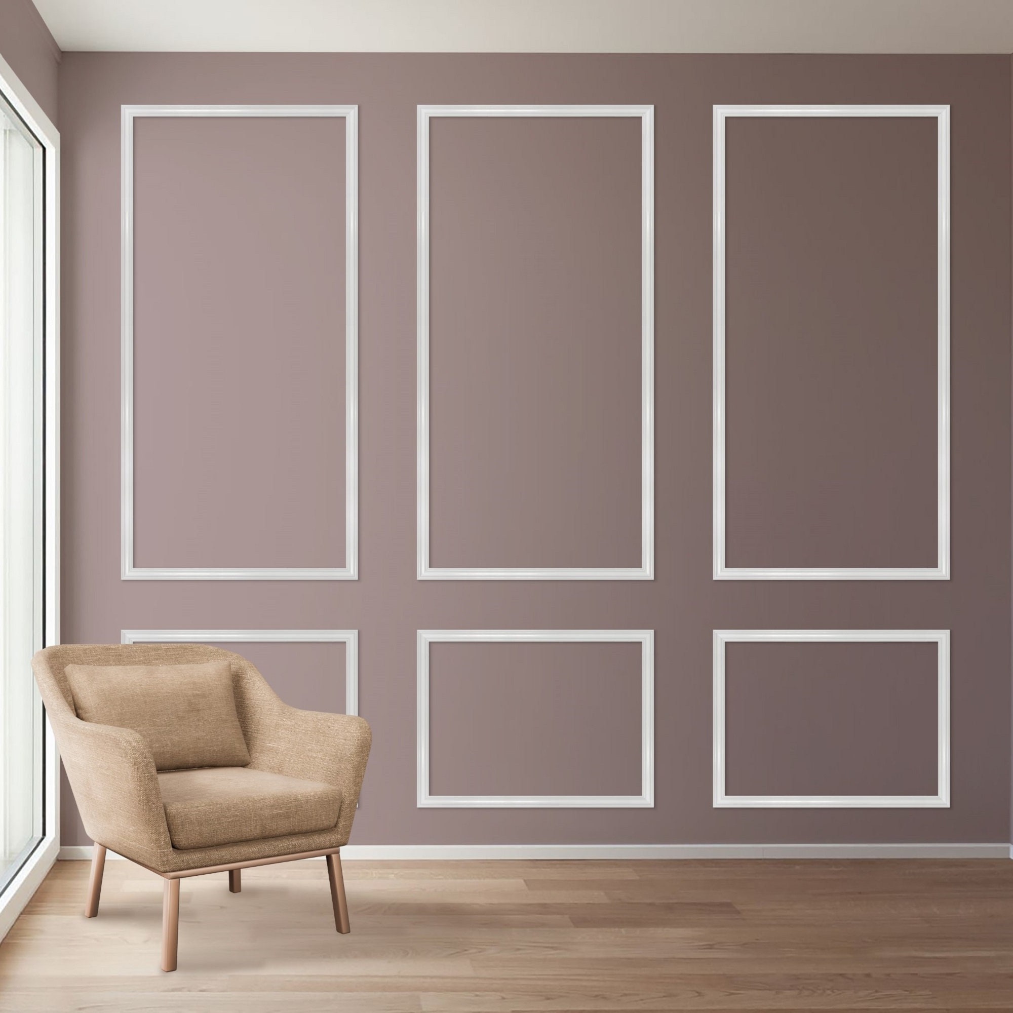 DIY Wall Moulding Design, Self Adhering Wall Moulding, Picture Frame ...