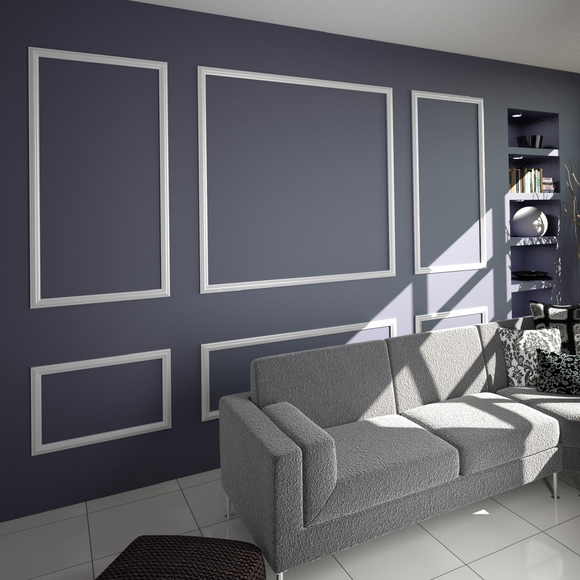 DIY Primed Panel Moulding, Self Adhesive Wall Paneling, Picture Frame ...