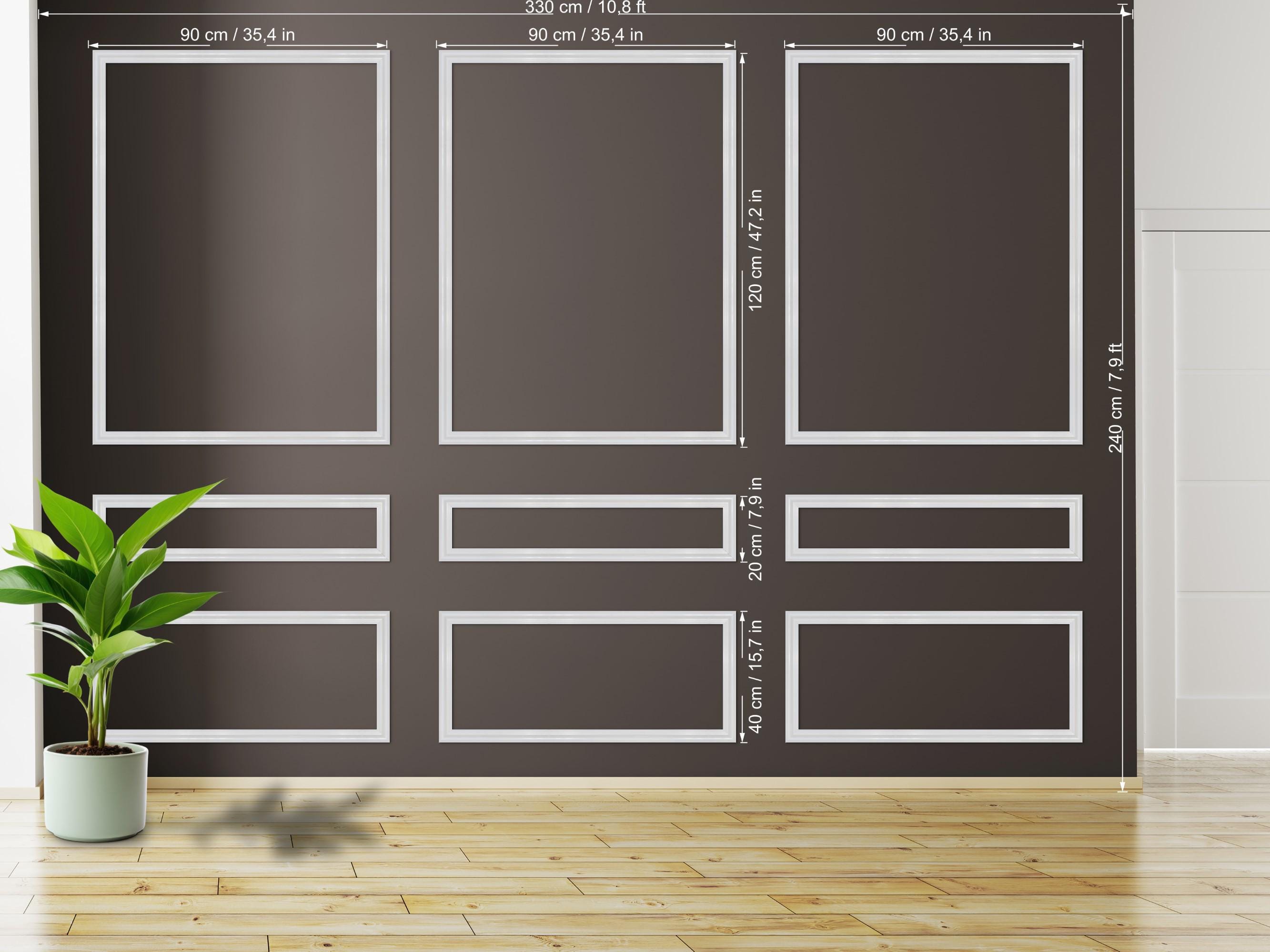 DIY Wall Frame Moulding, DIY Kit for Paneling, Self Adhesive Moulding ...