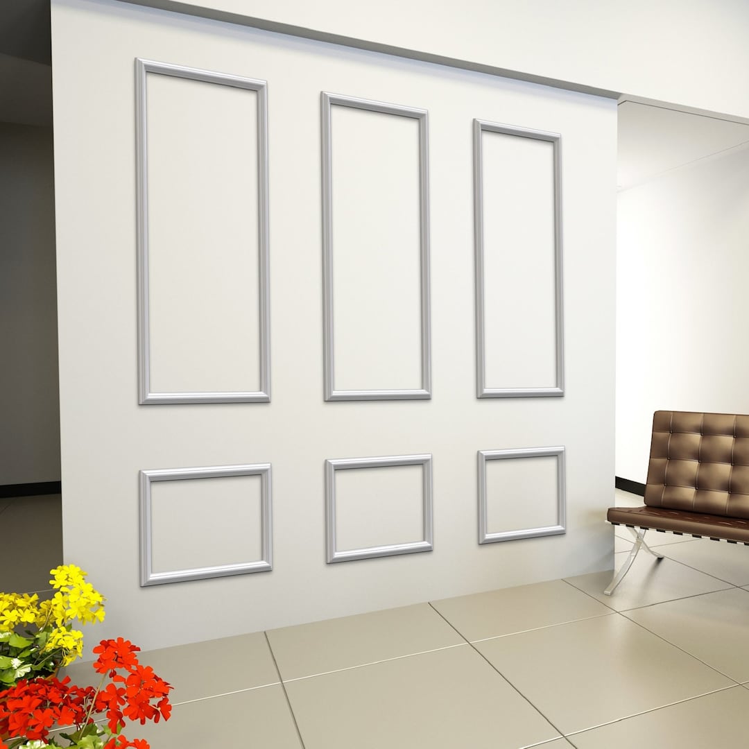 Premade Wainscoting Frames, Self Adhesive Moulding Trim, Picture Frame ...