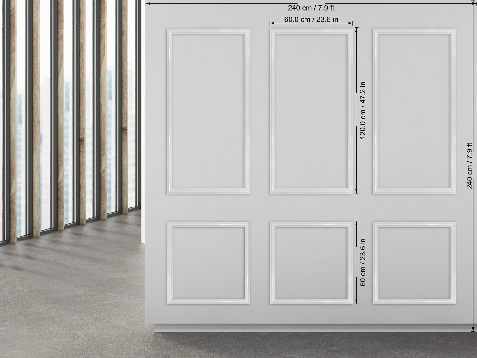 DIY Wall Frame Panel, Peel and Stick Wall Moulding, Primed Wall ...