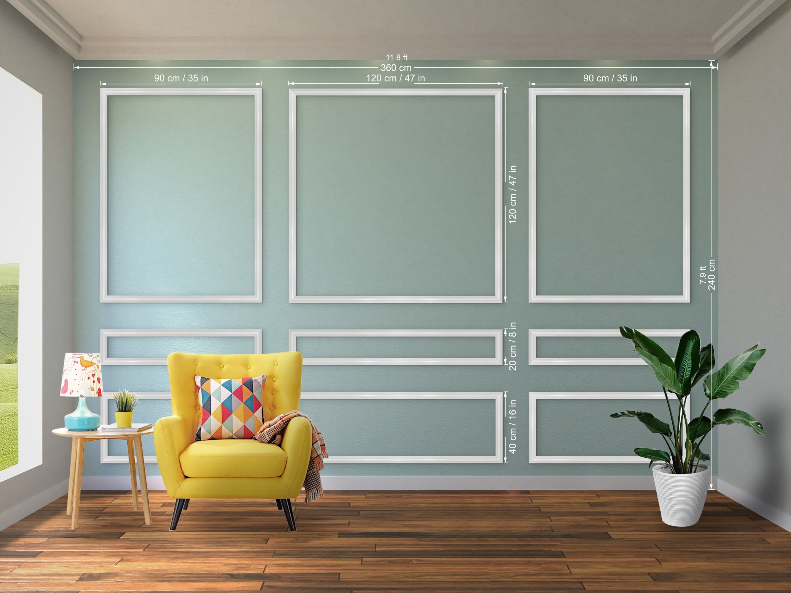 DIY Wall Moulding Panel, Wainscot Molding Kit for Paneling, Peel and ...