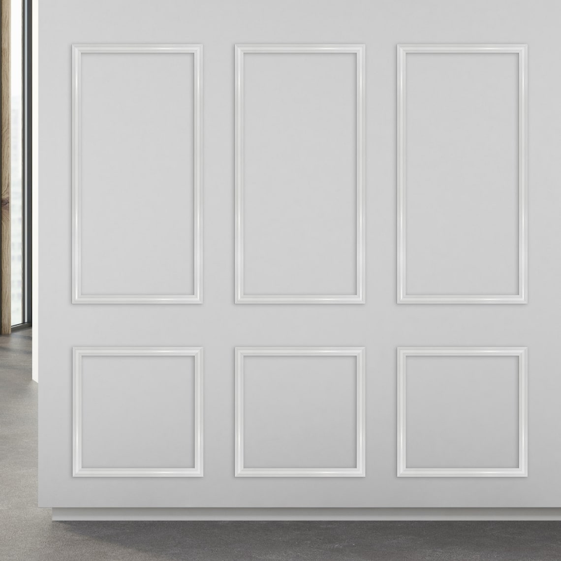 DIY Wall Frame Panel, Peel and Stick Wall Moulding, Primed Wall ...