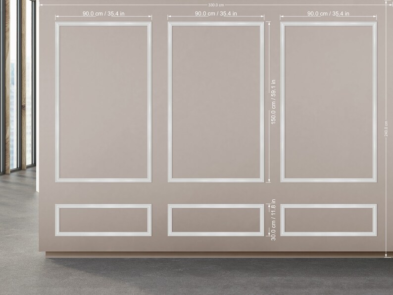 Self-adhesive Wall Frame Panels, Precut Wainscoting Kit, Ready to ...
